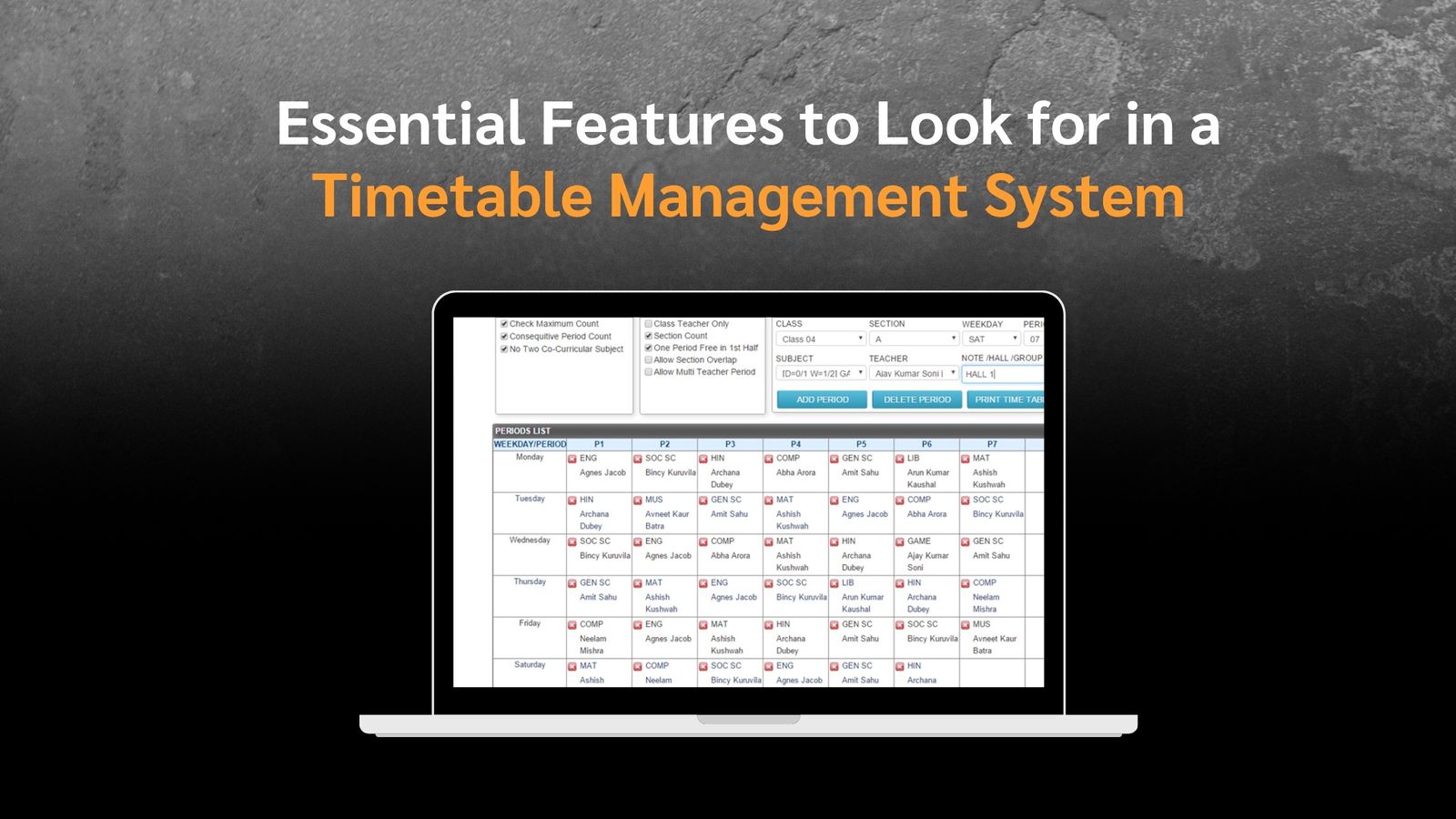 18 Essential Features in a Timetable Management System | GR Tech | GR Tech